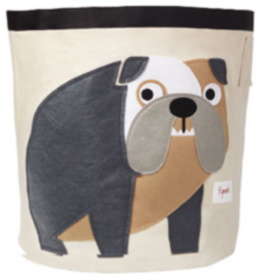Personalized 3 Sprouts Storage Bin - Bulldog – Makaboo.com